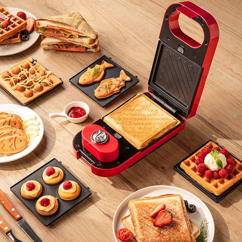electric sandwich panini waffle cake maker toaster grill